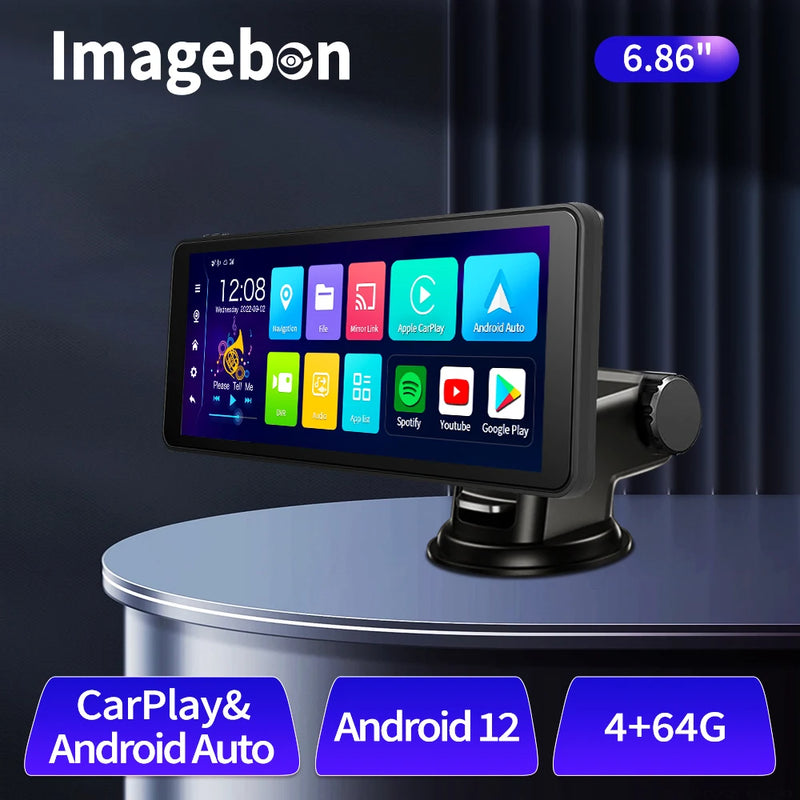 Car Mirror Video Recording Carplay & Android Auto Wireless Connection ...