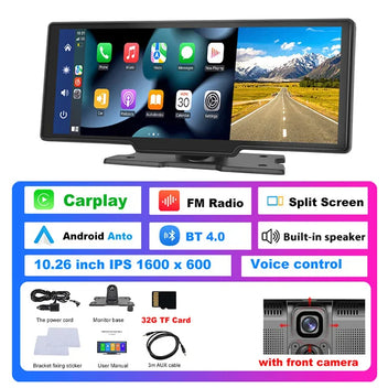 Car Mirror Video Recording Carplay & Android Auto Wireless Connection ...